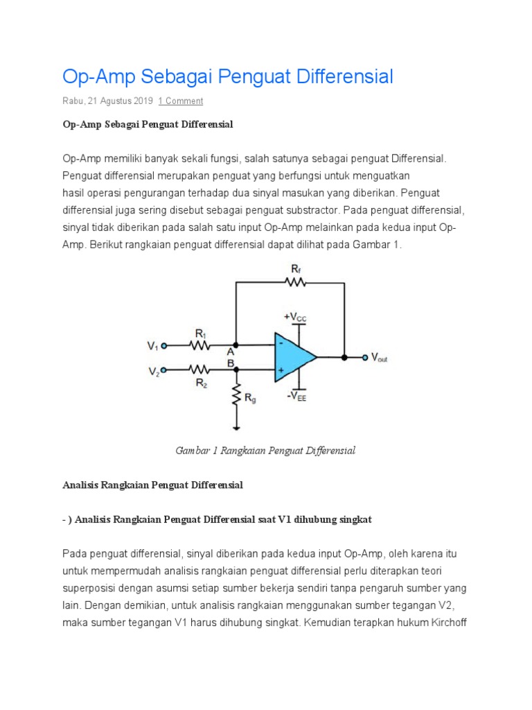 Penguat Differensial | PDF | Sains & Matematika