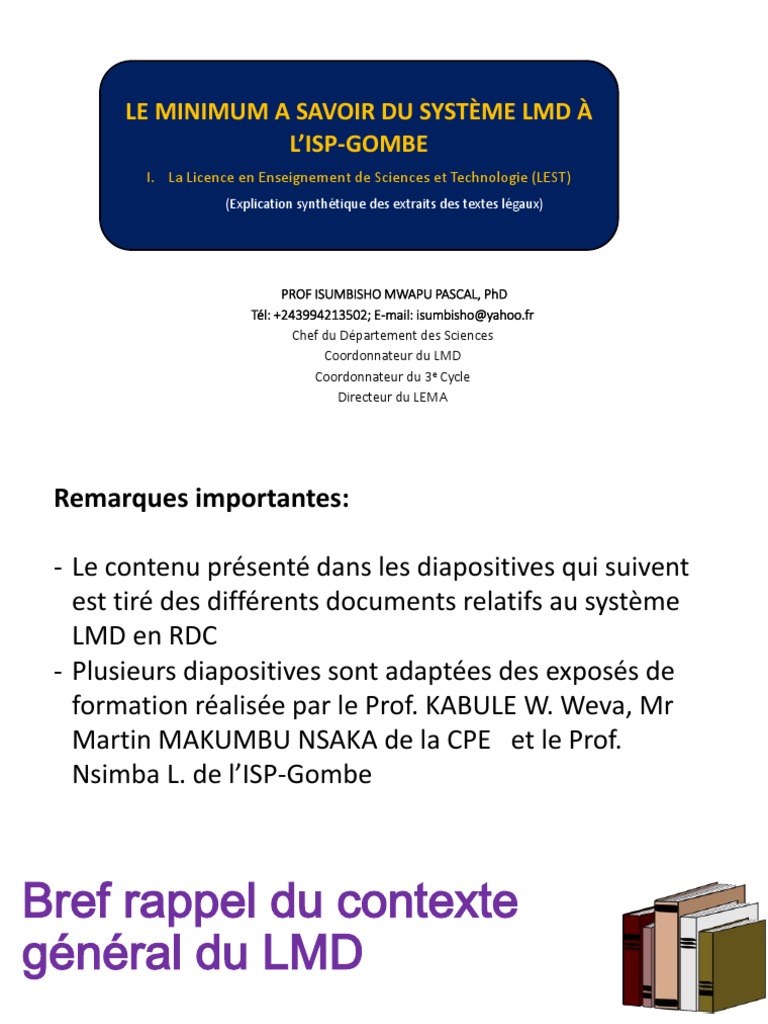 A Savoir Sur Le LMD | PDF