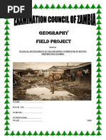 Geography Field Project: Kamwala South Secondary School | PDF | Asian ...