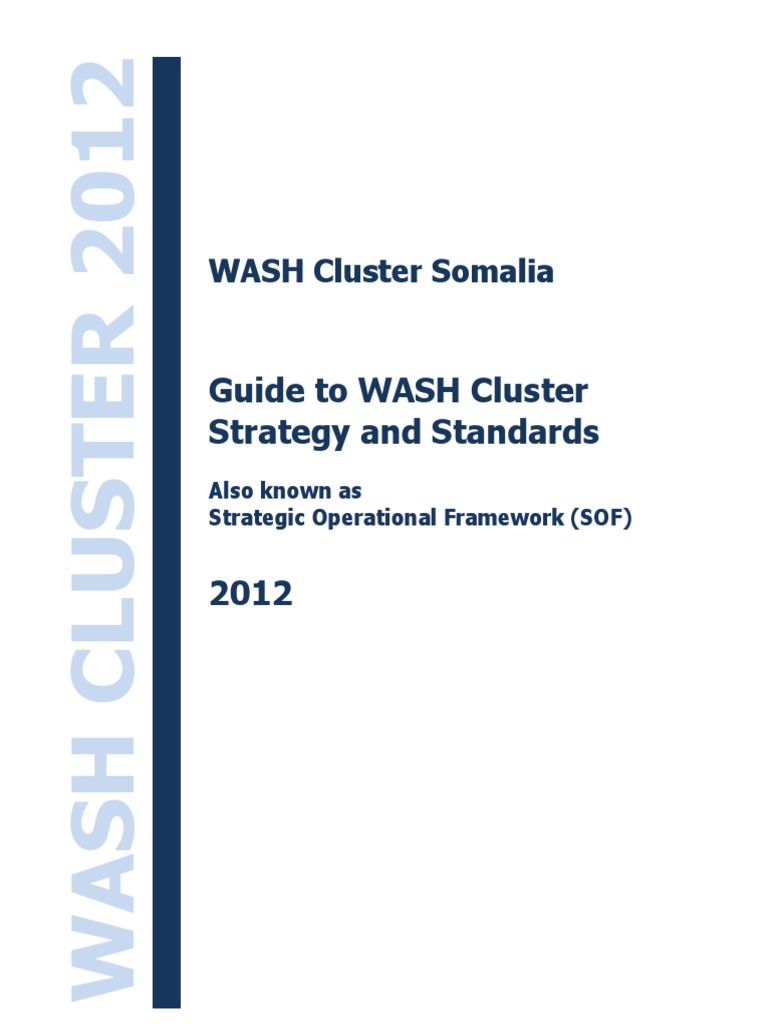 WASH Cluster Strategy Guide Somalia 2012 | PDF | Wash | Sanitation