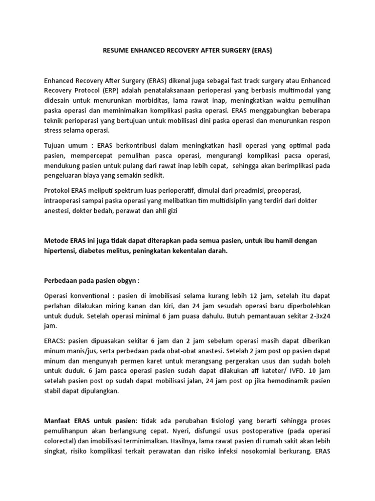 ERAS (Resume) | PDF | Sains & Matematika