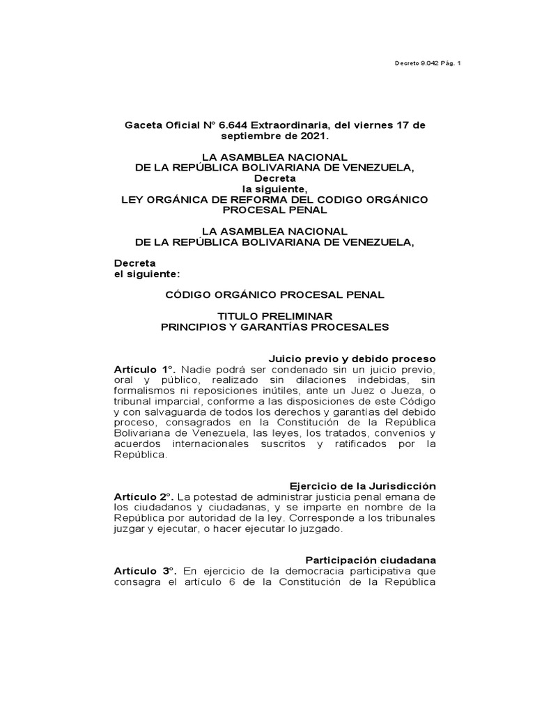 Copp 2021 Total, Definitivo | PDF | Derecho penal | Sentencia (ley)