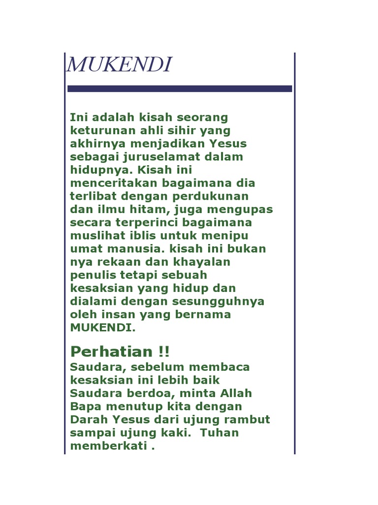 MUKENDI | PDF