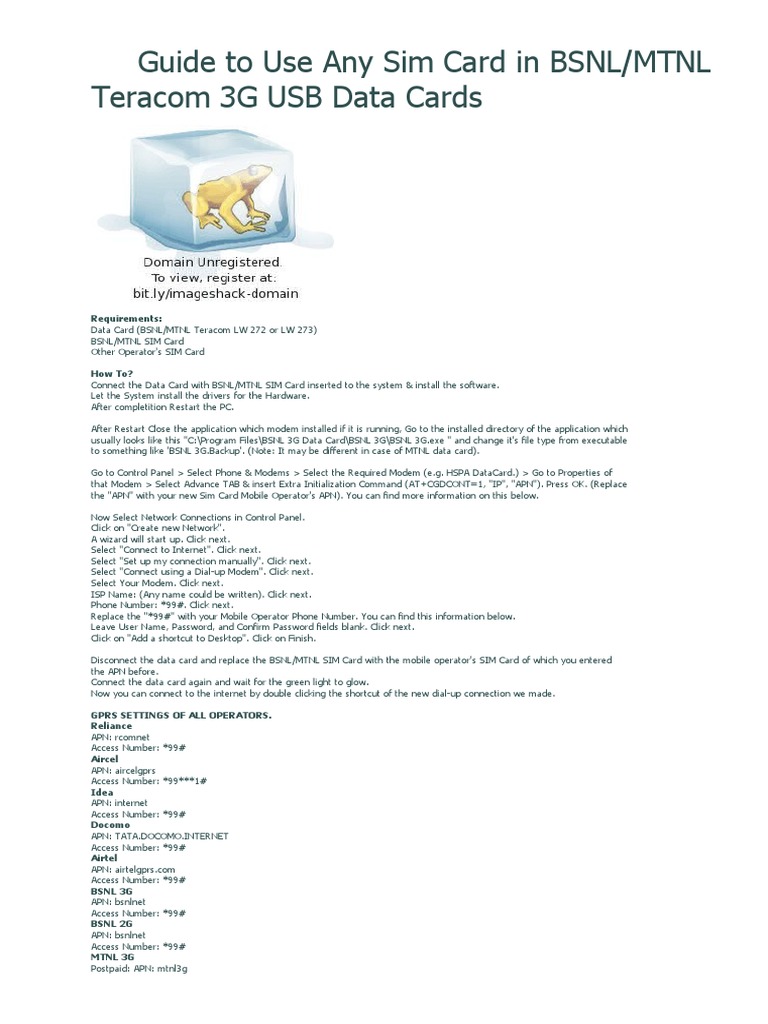 Unlock Usb Modem Pdf Mobile Technology Modem