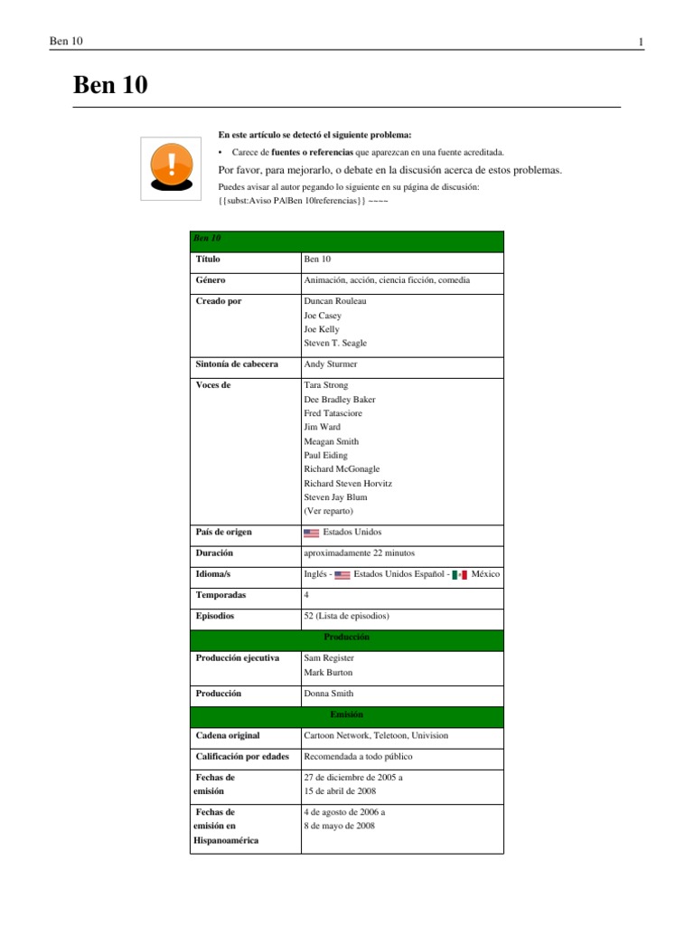 Ben 10 | PDF | Dibujos animados | Ocio