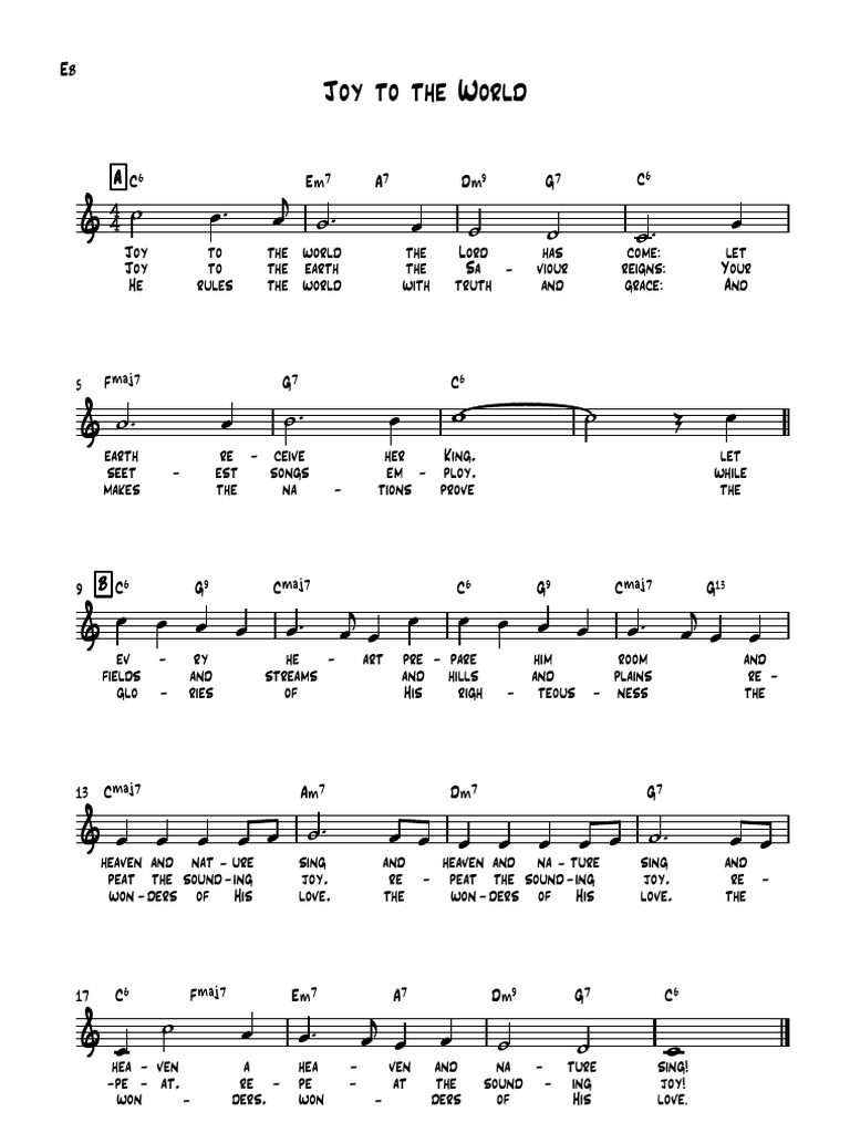 Joy - To - The - World - Eb | PDF