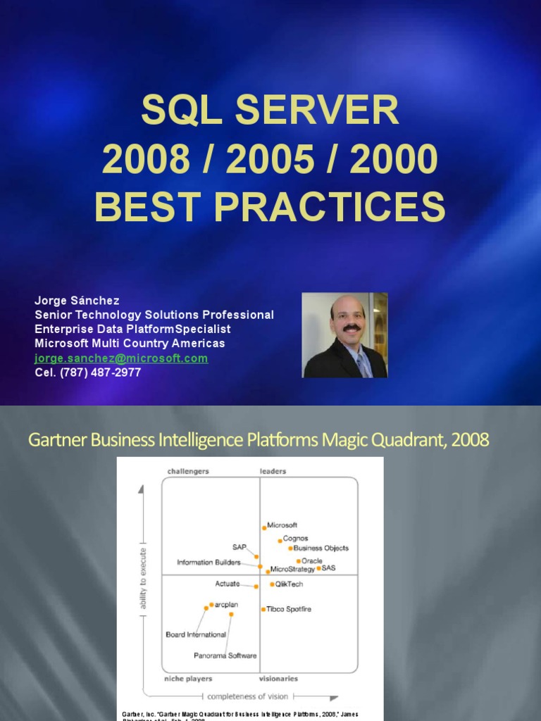 JSanchez - SQL Server Best Practices | PDF | Microsoft Sql Server | Database Index