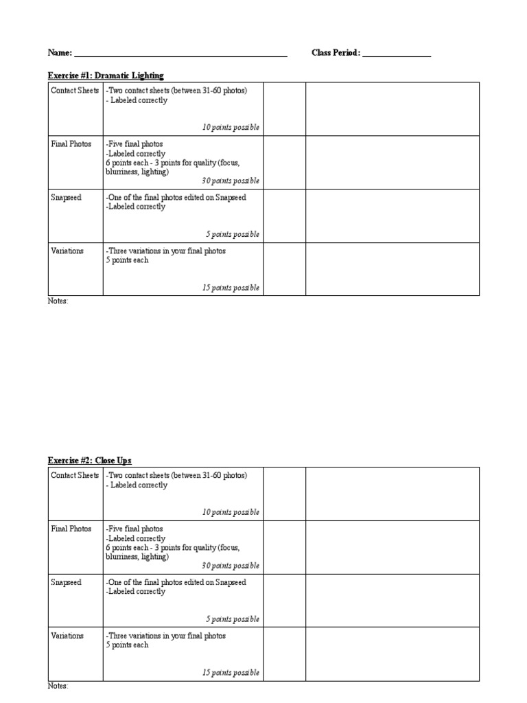 Portrait Project Rubric-2 | PDF