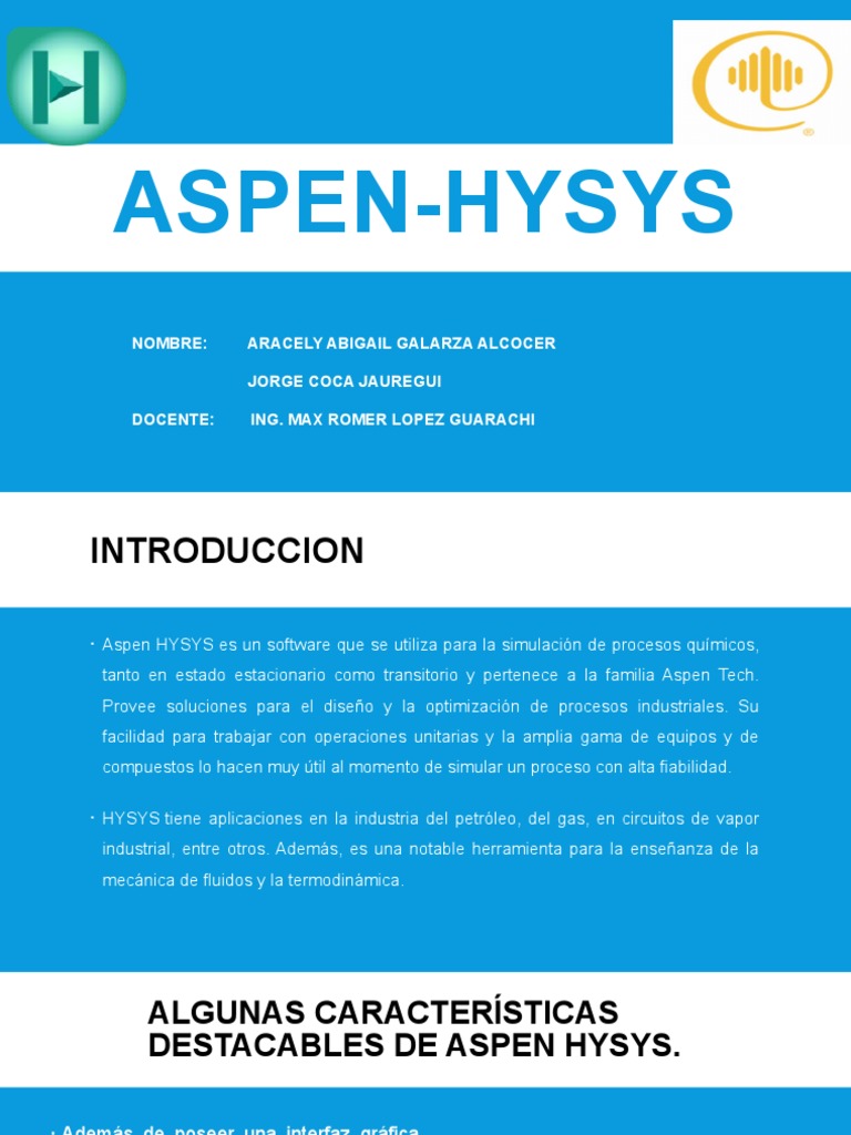 Aspen Hysys | PDF | Tecnología