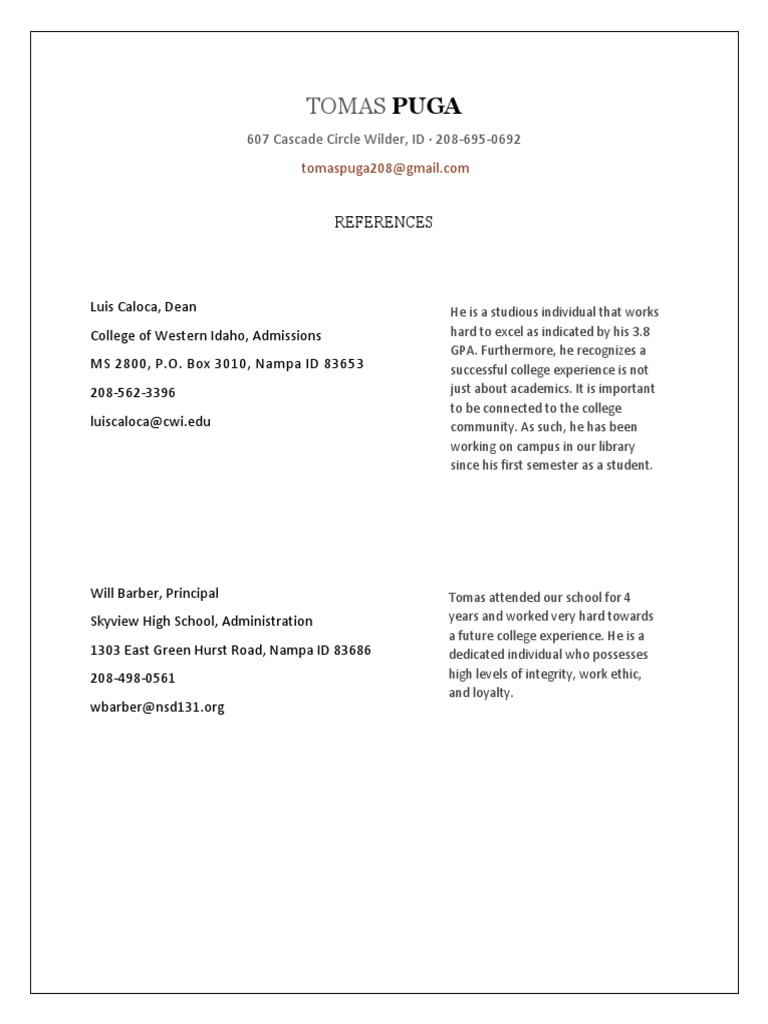 Reference Sheet | PDF