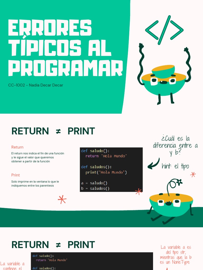 Errores Comunes Al Programar | PDF | Lenguaje de programación ...