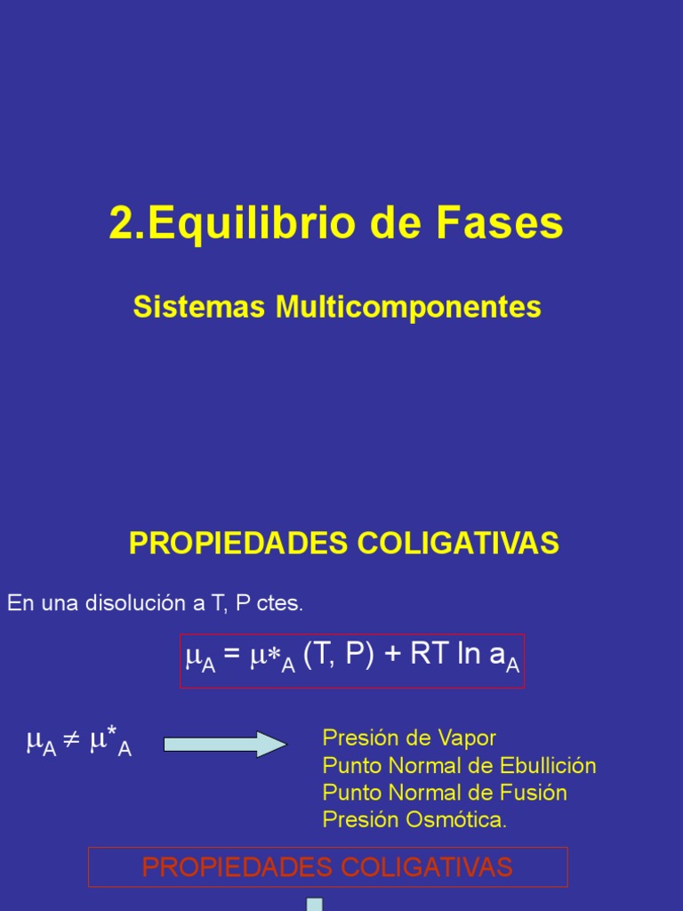 Capitulo 2 - Equilibrio Fases Sistemas Multicomponentes | PDF ...