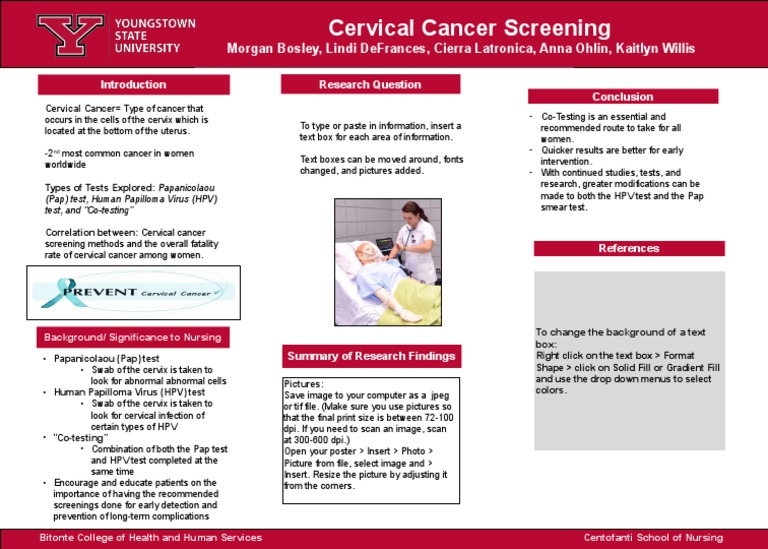 Nursing Research Poster-2 | PDF | Cervical Cancer | Causes Of Death