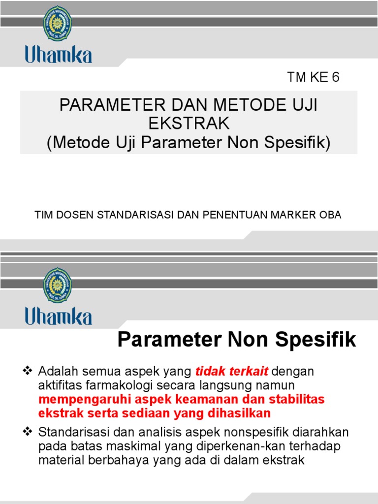 TM 6. Parameter Dan Metode Uji Ekstrak - 2 | PDF