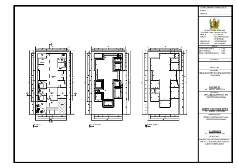 Denah Rumah 1 Lantai Pdf