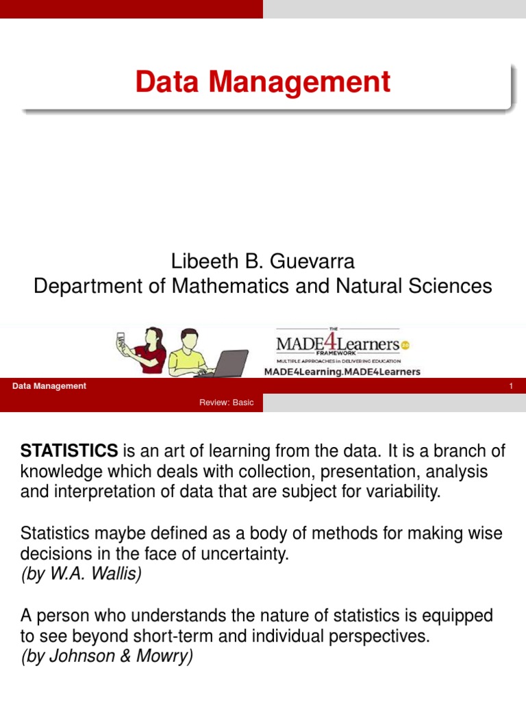 Data Management | PDF | Statistics | Normal Distribution