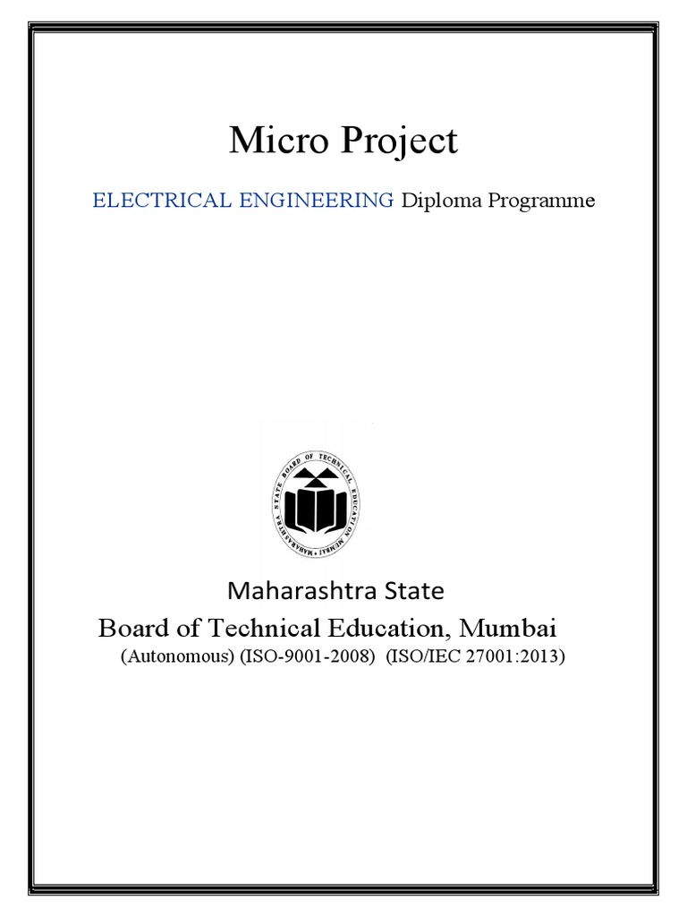 Sy Ee 321 Emw Microproject | PDF | Switch | Machines