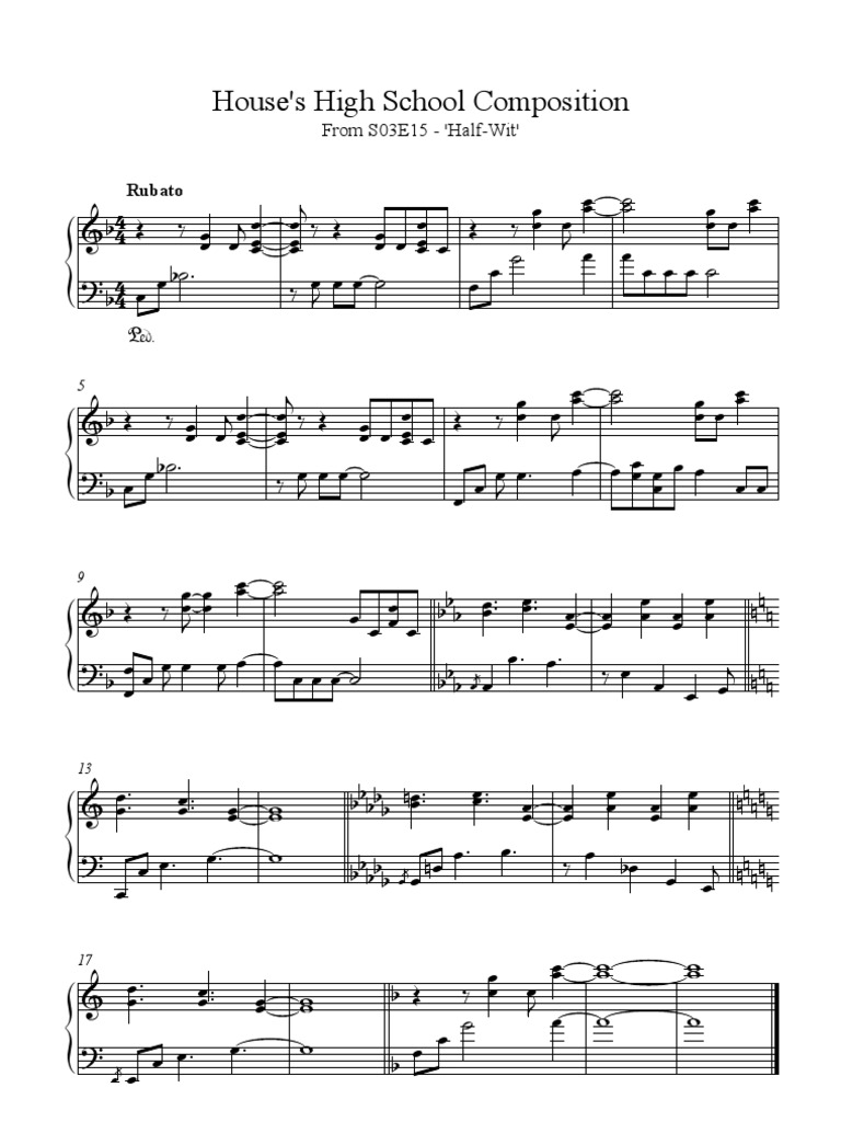 House's High School Composition | PDF