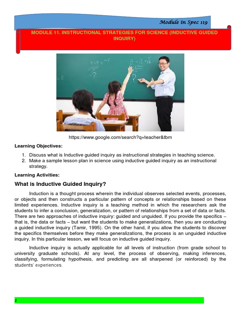 Guiding Students Toward Discovery: An In-Depth Exploration of Inductive Guided Inquiry as an ...