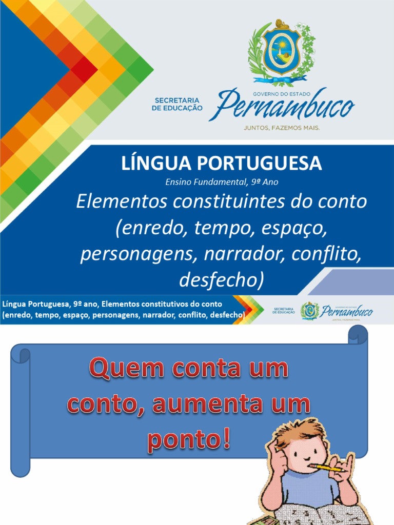 Elementos Constituintes Do Conto 9º Ano | PDF | Contos | Enredo (narrativa)