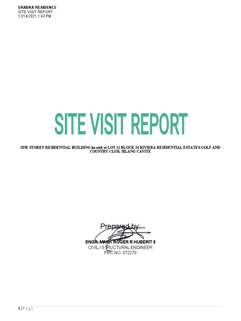 Prepared By:: Engr. Mark Roger R Huberit Ii Civil / Structural Engineer ...