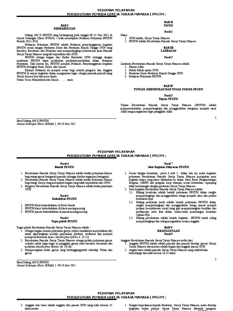 PPGTM PEDOMAN | PDF