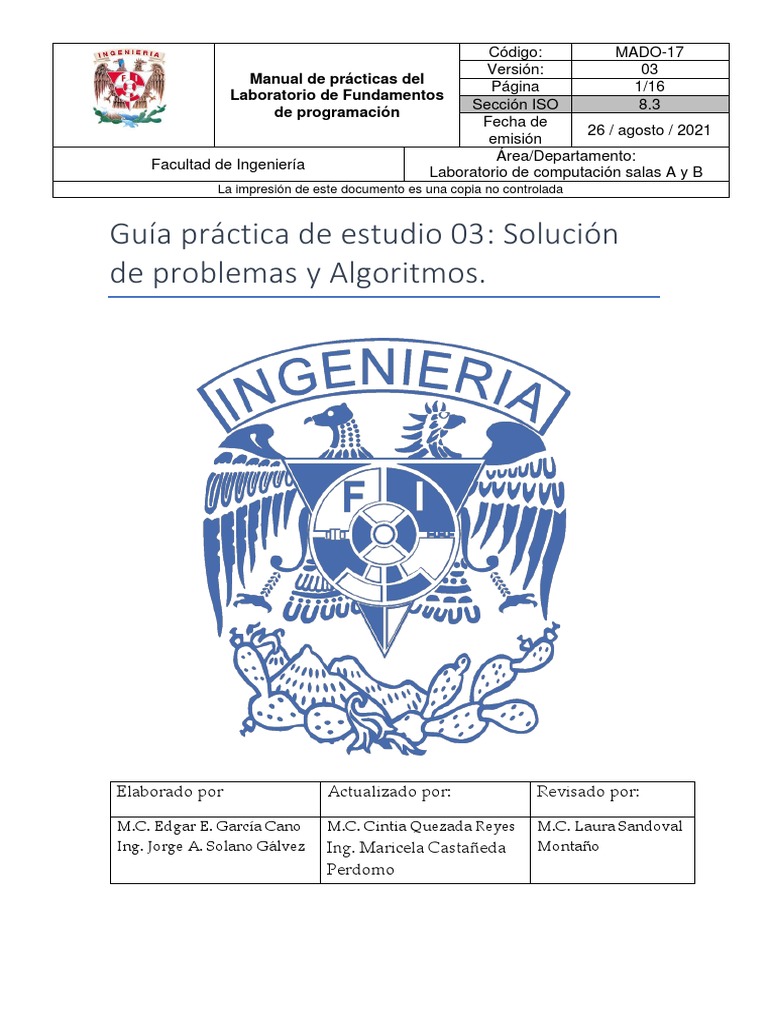 Práctica 3 Fundamentos de La Programación | PDF | Software | Algoritmos