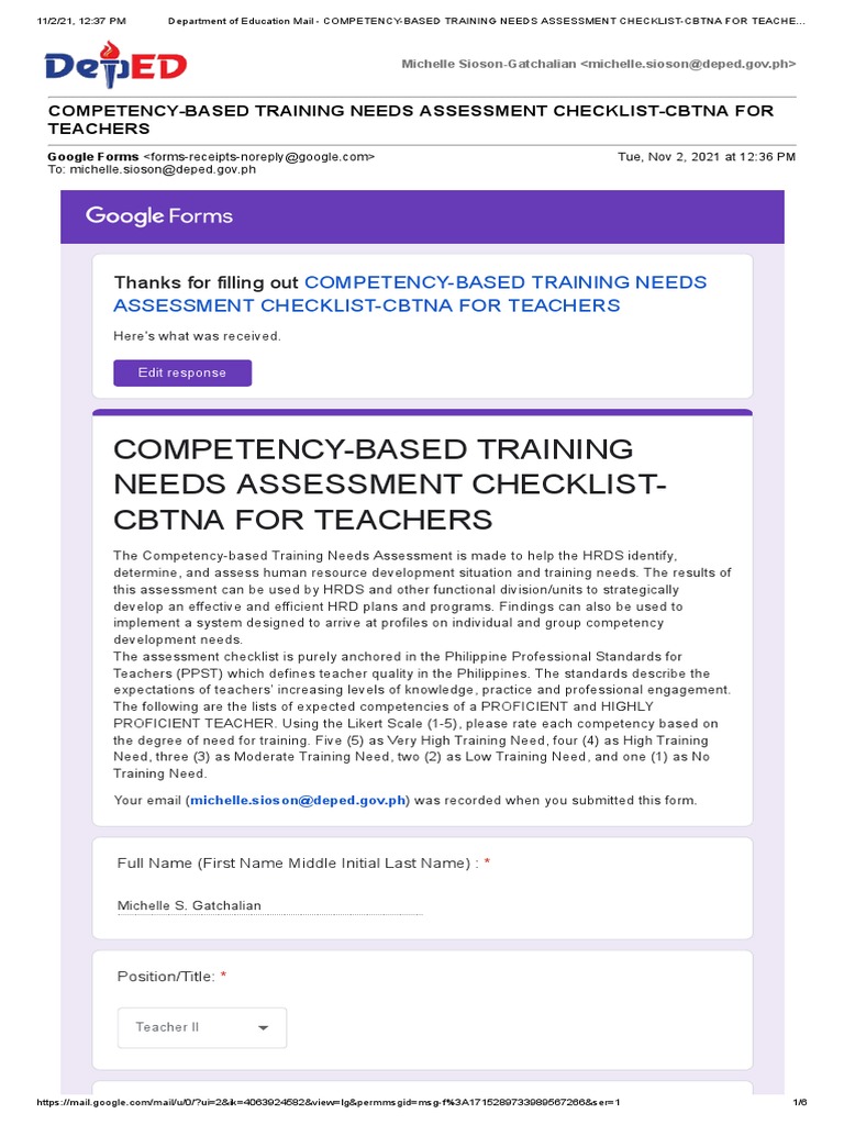 Department of Education Mail - COMPETENCY-BASED TRAINING NEEDS ASSESSMENT CHECKLIST-CBTNA FOR ...