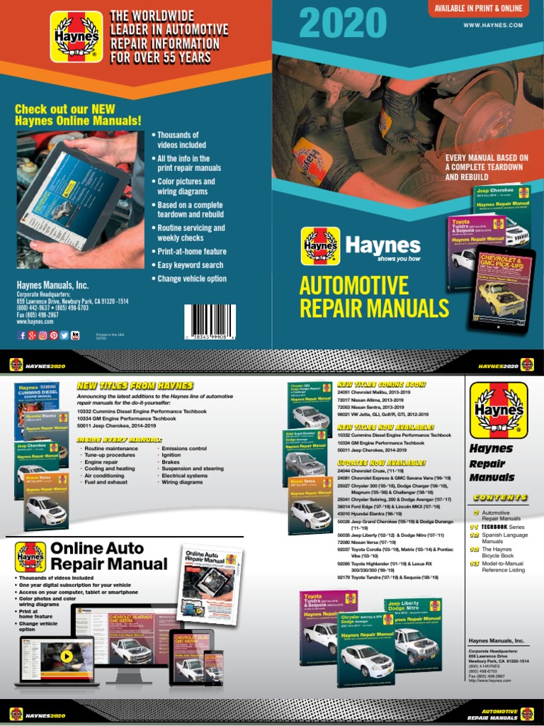 Haynes Catalog 2020 | PDF | Chevrolet Silverado | Chevrolet