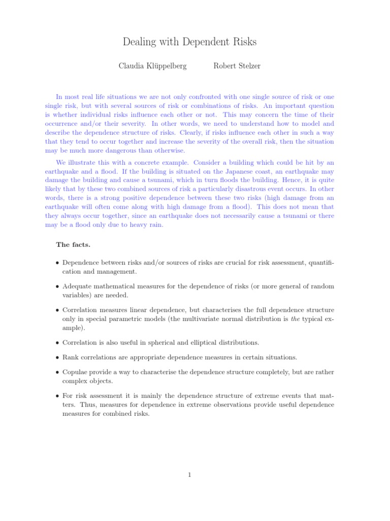 Modeling and Measuring Risk Dependence: A Comprehensive Guide to ...