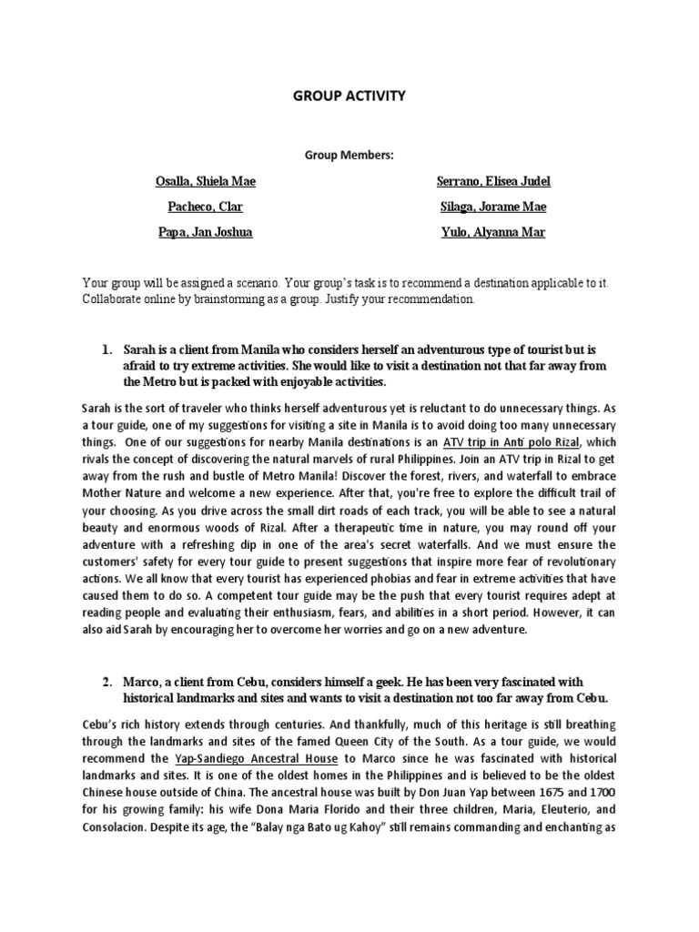 PTG - 02 Group Activity 1 | PDF