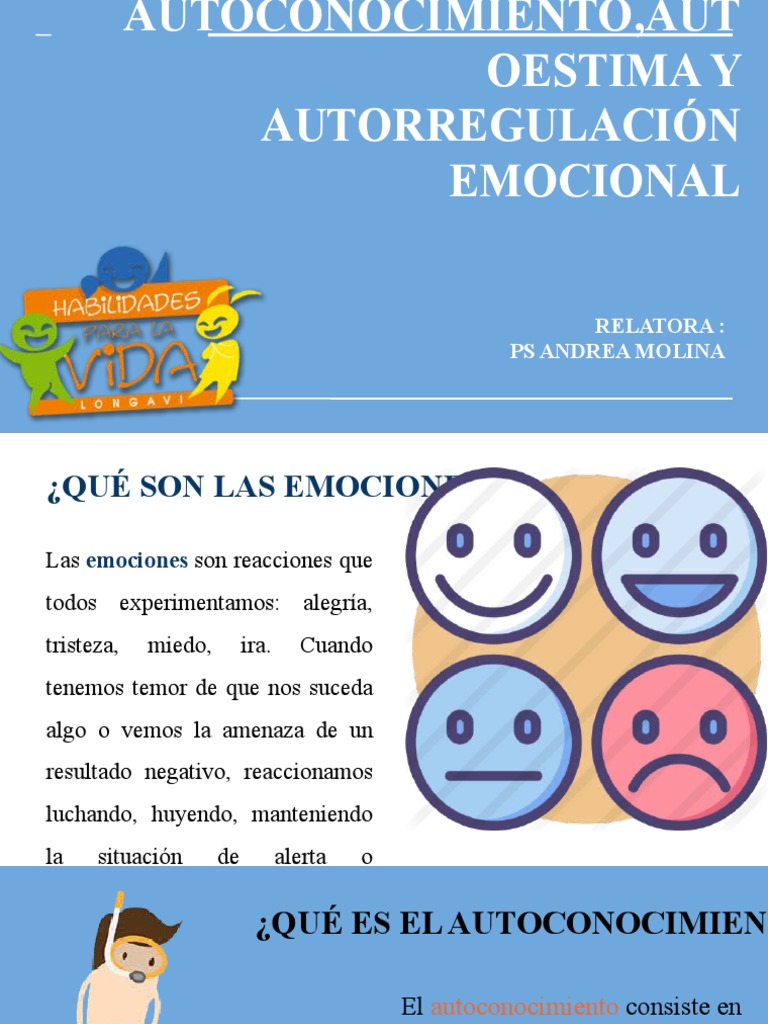 Autoconocimiento Autoestima Y Autorregulación Emocional Pdf Las