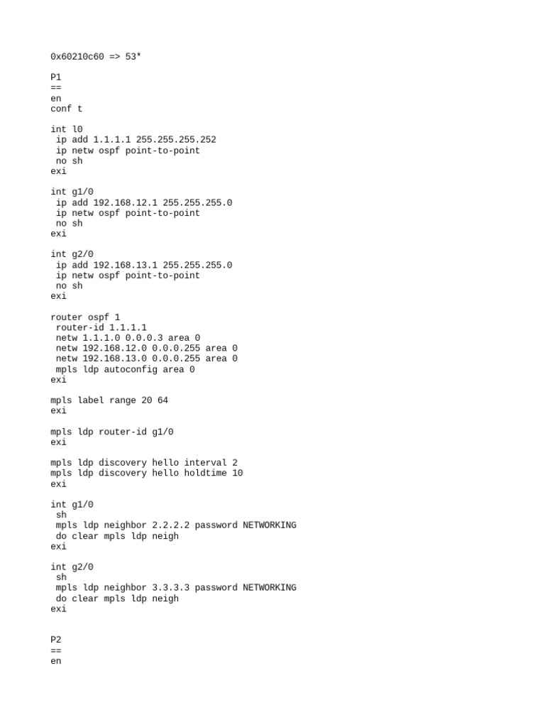 Lab MPLS LDP | Download Free PDF | Networking | Multiprotocol Label ...