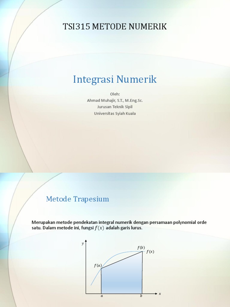 METODE NUERIK - Integrasi Numerik | PDF