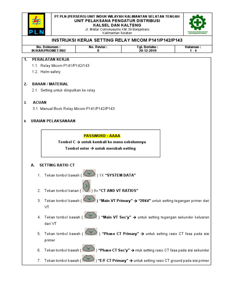 Ik - Har - Promet - 002 Setting Relay Micom P142 | PDF | Teknologi ...