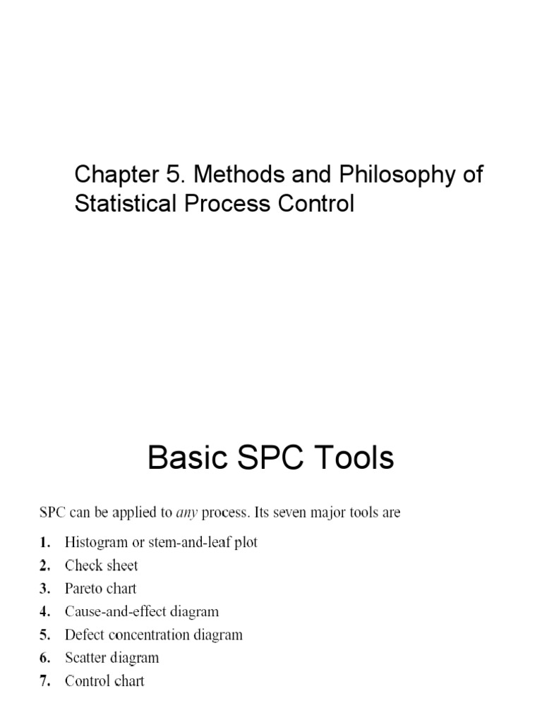 Chapter 5. Methods and Philosophy of Statistical Process Control | PDF ...