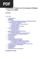 Economics Project On Government Budget - Class 12 CBSE PDF | PDF