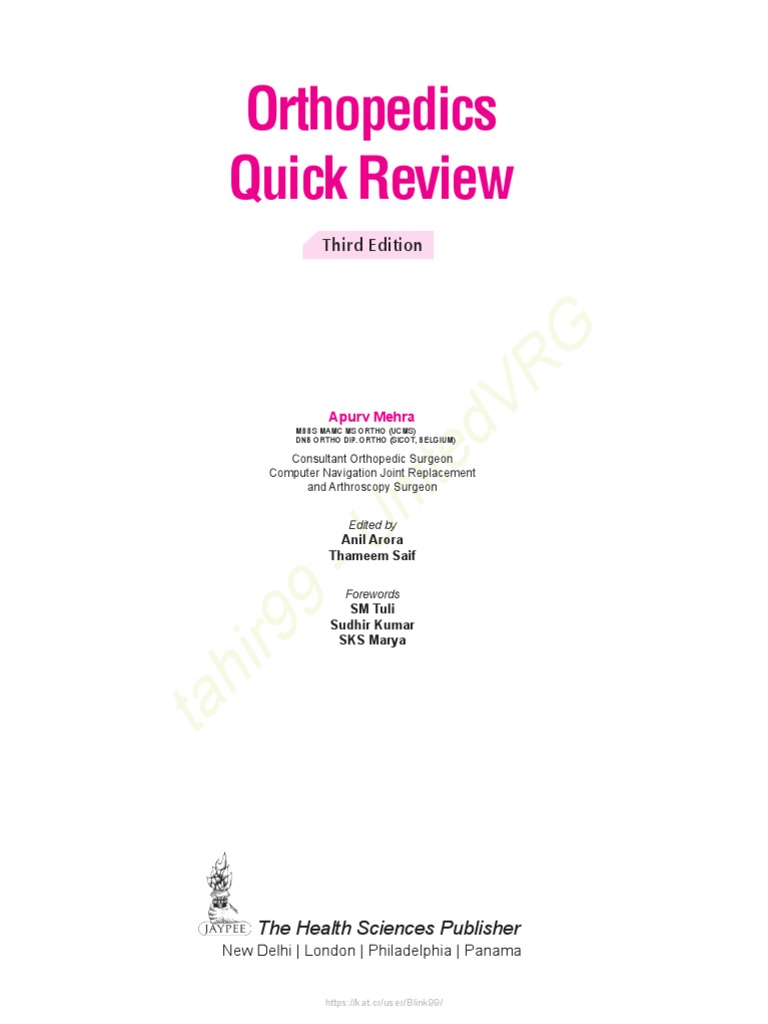 Orthopedics Quick Review - 3rd Edition (2015) | PDF | Bone | Magnetic ...