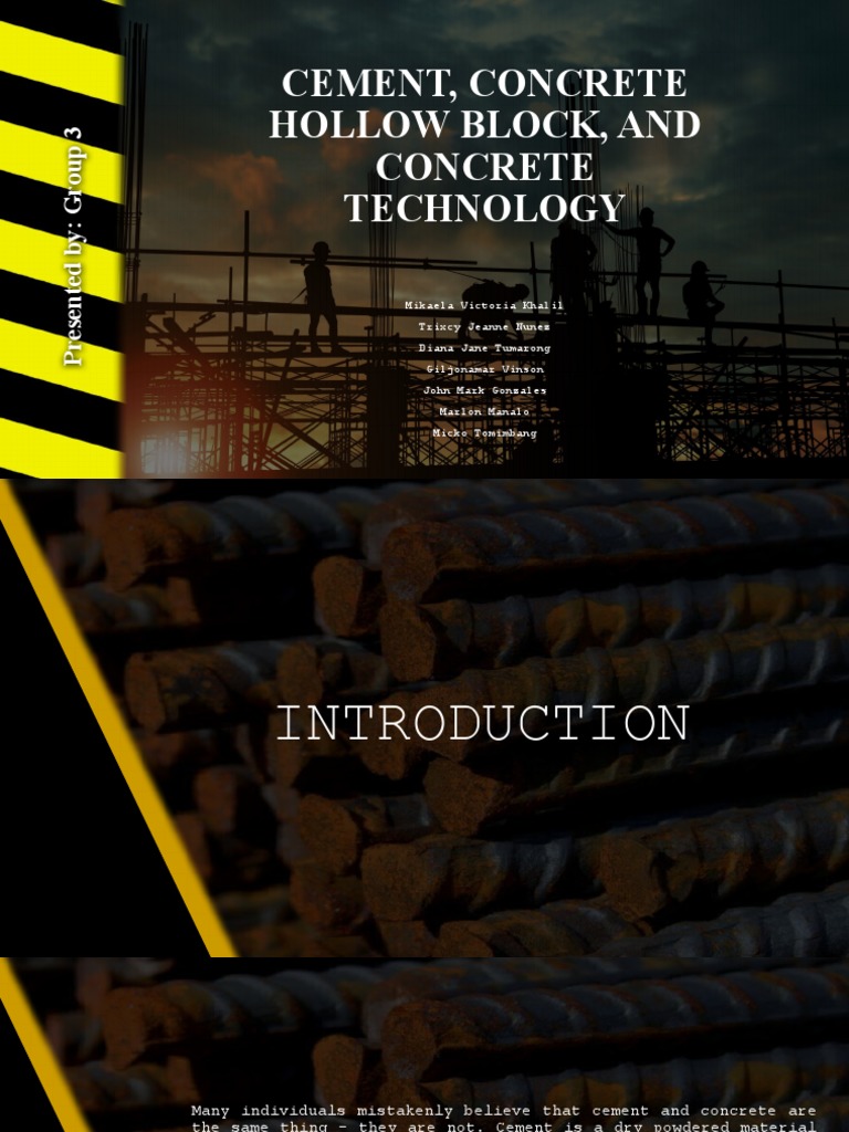 Cement Concrete Hollow Block and Concrete | PDF | Concrete | Masonry