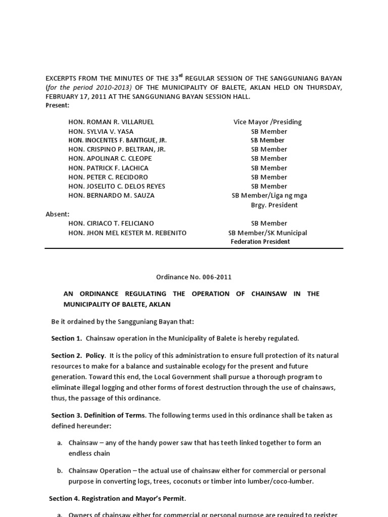 Ord. No. 006 | PDF | Local Ordinance | Ownership