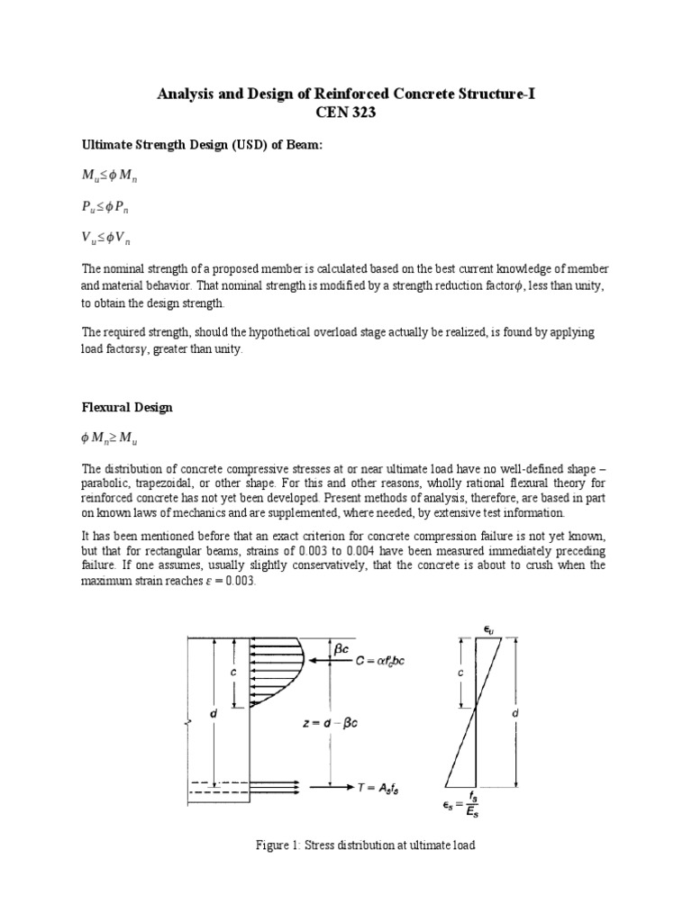 Ultimate Strength Design USD | PDF | Strength Of Materials | Beam ...