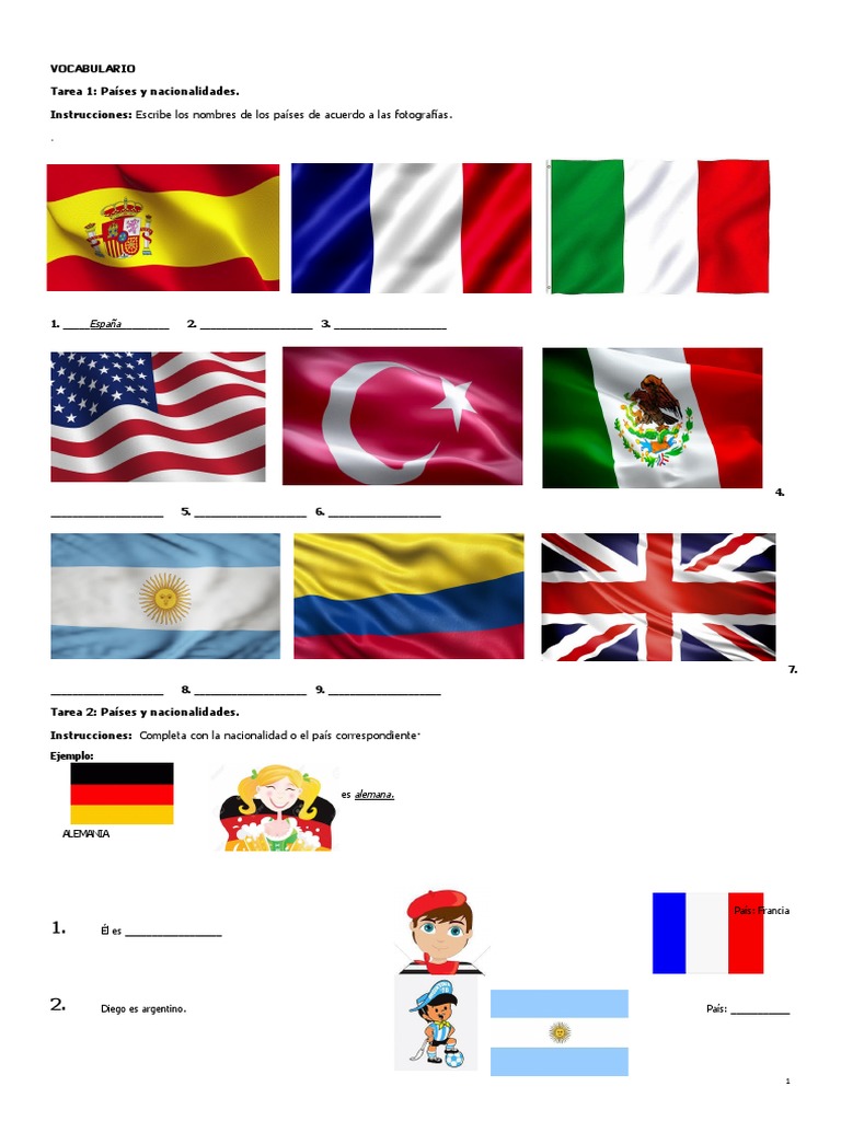 Artículos, Género, Países, Nacionalidades y Familia. | PDF | Idiomas ...