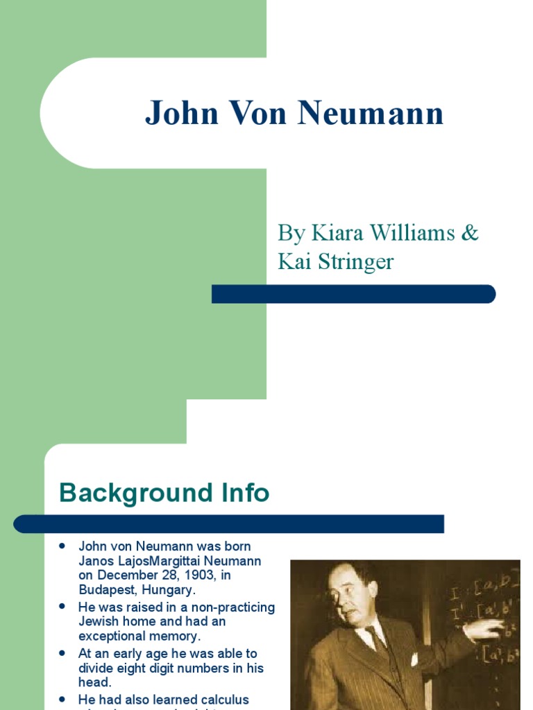 John Von Neumann: Theoretical Pioneer | PDF | Automata Theory | Applied ...