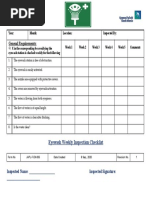Eye Wash Weekly Checklist | PDF