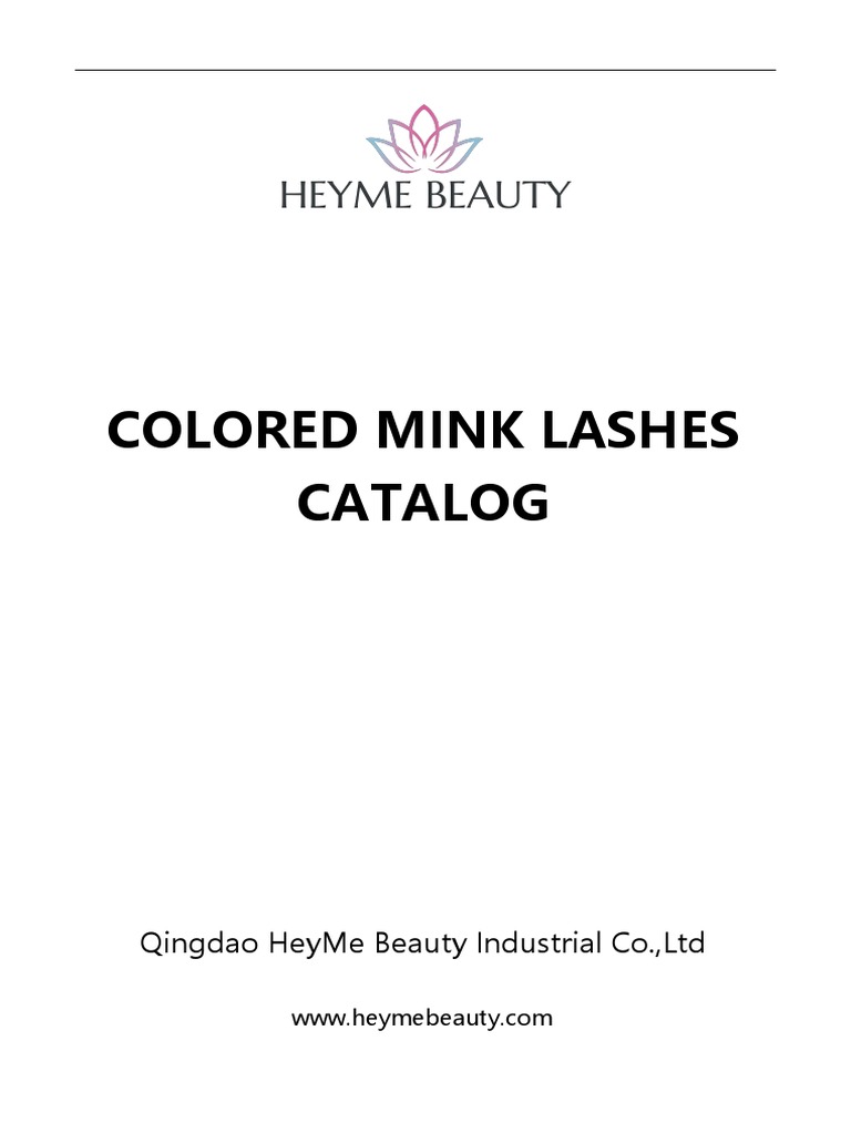 HeyMe Colored Lashes Catalog | PDF
