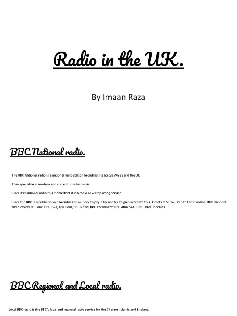 Radio in The UK. | PDF | Bbc | Media Formats