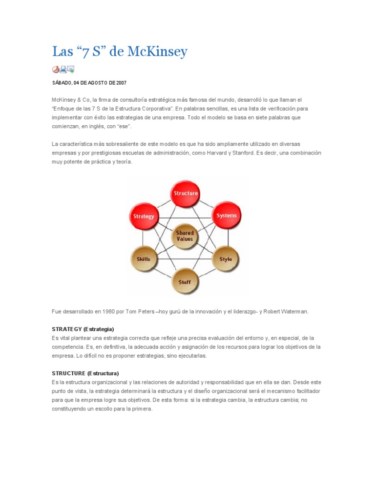 Las 7 S de Mackinsey | PDF | Gestión de recursos humanos | Epistemología