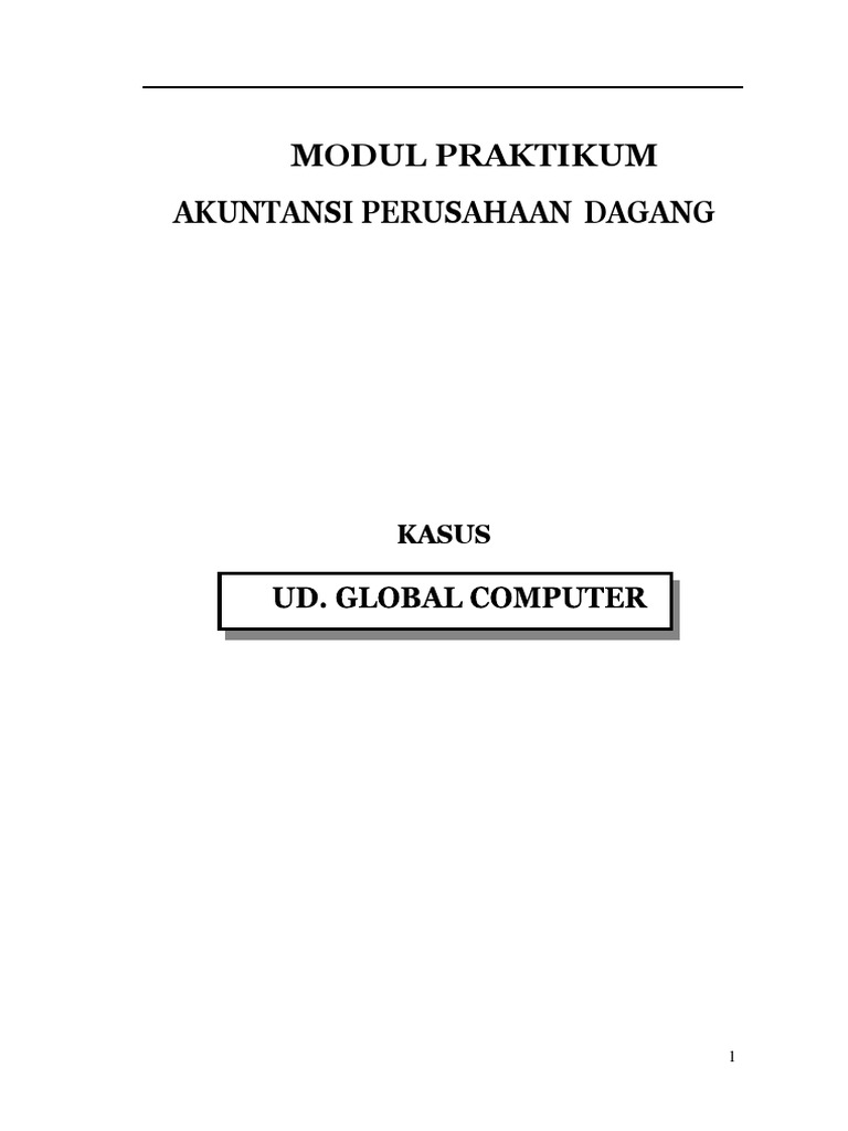 Modul Praktikum Perusahaan Dagang | PDF