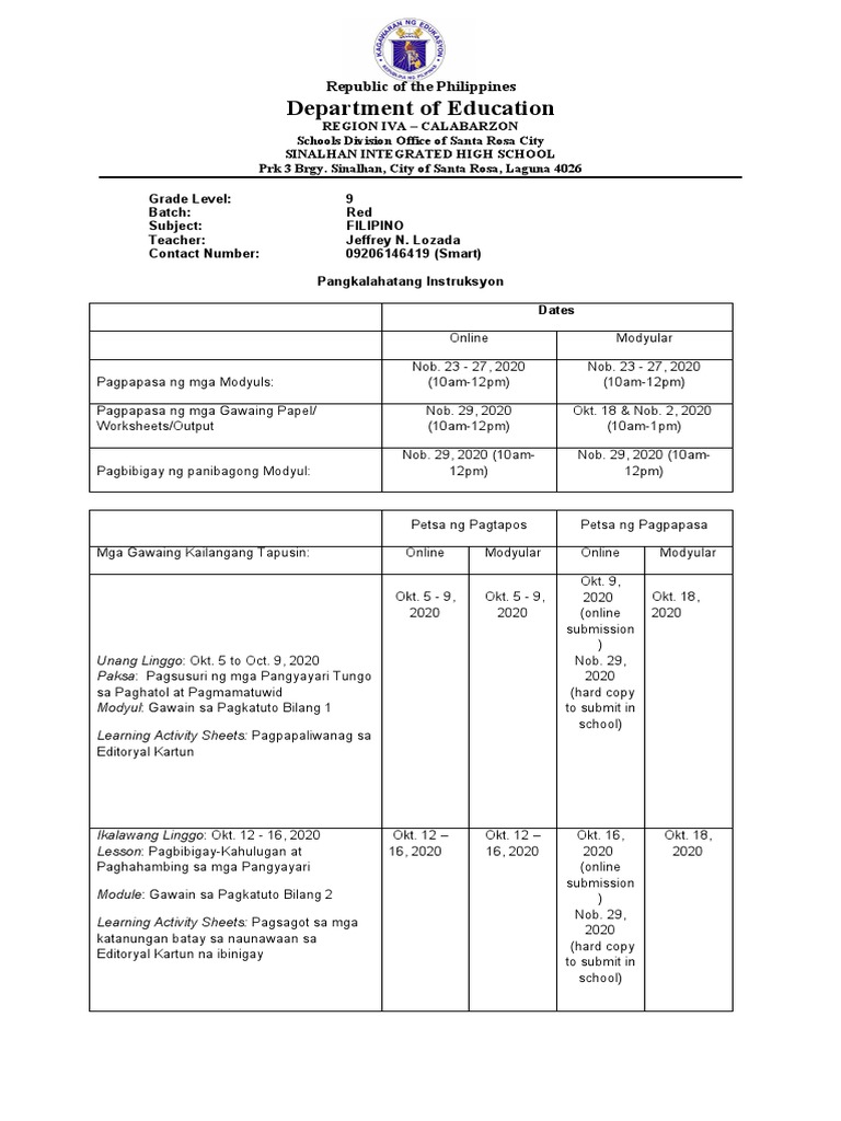 Final General Instructions-Filipino | PDF
