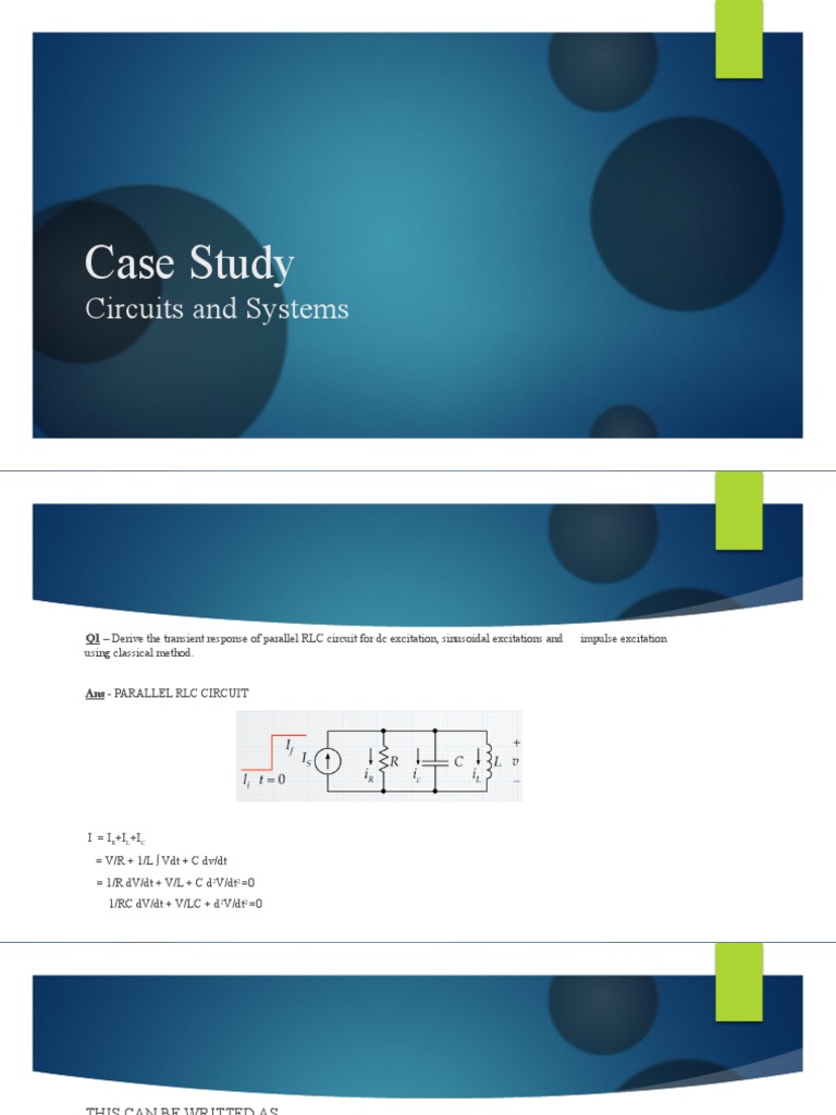 Transient Response of Parallel RLC Circuit | PDF